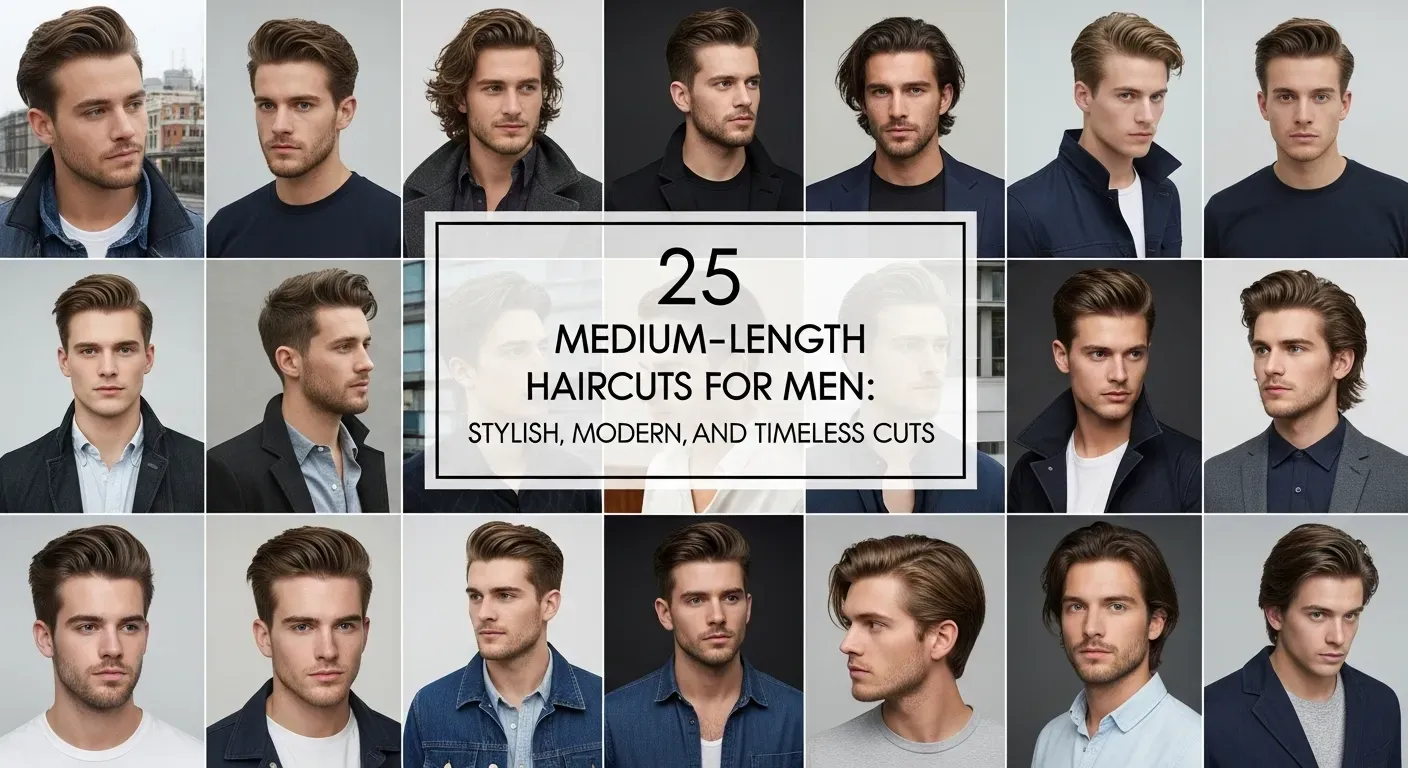 25 Medium-Length Haircuts for Men: Stylish, Modern, and Timeless Cuts ...